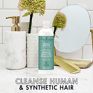 Shea Moisture Wig & Weave 3pc Bundle, Residue Remover Shampoo (13 Oz) + 2in1 Detangler Leave In Wig Conditioner (8 Oz) + Mousse (7.5Oz), Oil for Wigs, Wig Spray for Synthetic Wigs