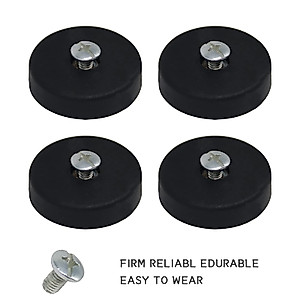 Vanshly 4PCS Black Rubber Shock Mounts,Shock mounts fits for Eames Herman Miller Shell Chair Shock Mount Replacement Parts