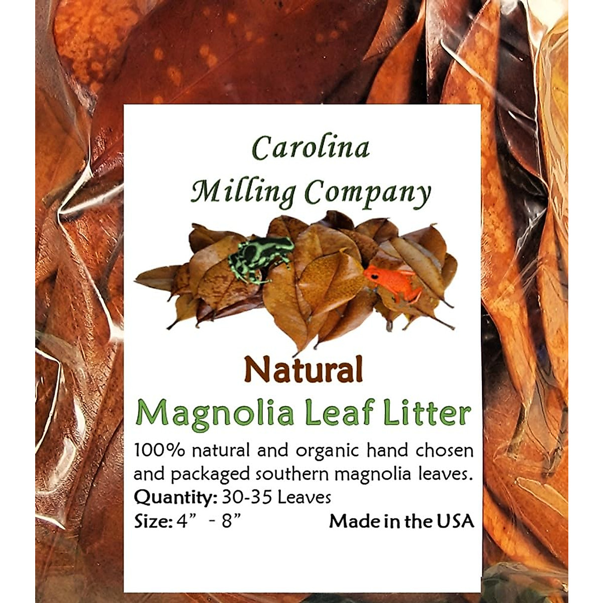 Magnolia Leaf Litter, 30-35 Premium Whole Natural Organic Hand Picked Leaves for Bioactive Enclosures, Reptiles, Amphibians