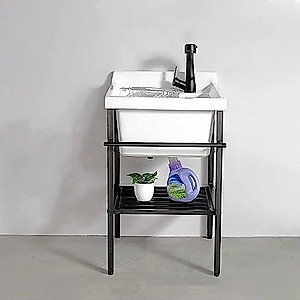 Kitchen sink, outdoor garden sink, home sink,Its rugged design ensures durability and resistance to everyday wear and tear, making it ideal for busy homes or outdoor environments. (Size : 60cm)