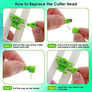 TIESOME Adjustable Circular Paper Cutter, Rotary Paper Trimmer Scrapbooking Making Tool with Replacement Blades 4-12 In Circular Creating Cutting Tools for DIY Crafts (Green)