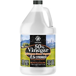 Calyptus 50% Concentrated Vinegar | Highest-Performance (12.5X Power) | Pure Virgin Vinegar | Dynamic-Power | Home, Outdoor, Industrial Cleaner Concentrate | Makes 12.5 Gallons | USA Made | 128 Ounces