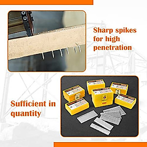KAMSIN ST18 14 Gauge Concrete T Nails, 3/4'' (18MM) Length Collated Concrete T Nails, Galvanzied, 800 PCS/BOX, Fasteners for Pneumatic Concrete T Nailer, Air T Nail Gun