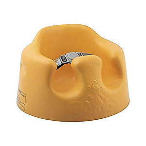 Bumbo Baby Infant Soft Foam Comfortable Floor Booster Seat with 3 Point Adjustable Safety Buckle Strap Harness, Mimosa Yellow
