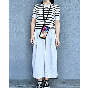 DQL wrist key lanyard, Bohemian key chain wristlet hand lanyard key wrist strap, keychain short key lanyard, car key holder for women(Cute)