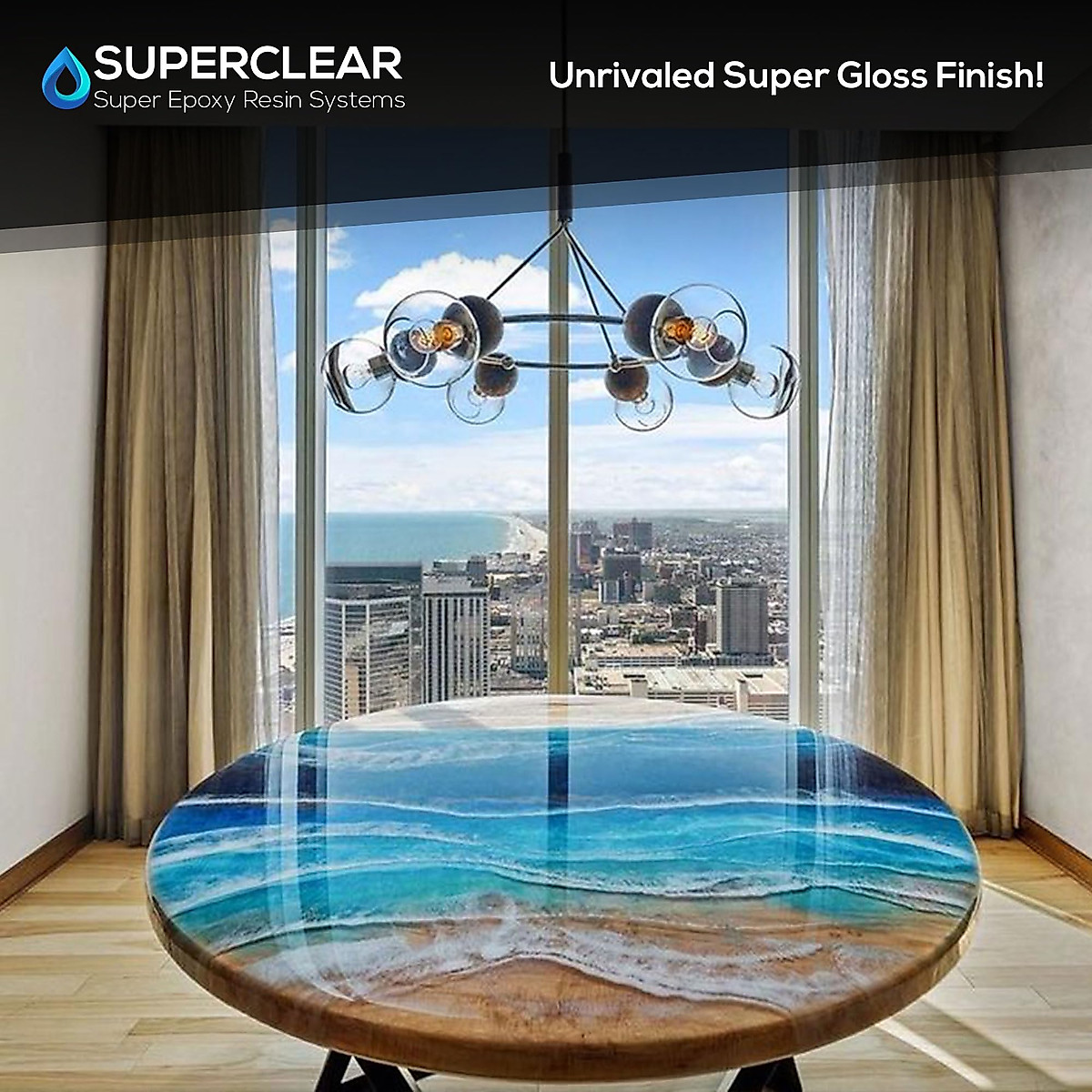 Table Top Epoxy Resin Superclear 2 Gallon | 256 oz Kit, Anti-Yellow Highest UV Impact Resistance, Food Safe Epoxy, Crystal Clear Gloss, Bubble Free, Bar & Surface Coat, Tumblers, Wood, DIY