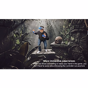 Clean VR Set 3-in-1 Compatible with Oculus Quest 2 Headset/Meta Accessories: Anti-Leakage Face Cover + Non-Slip Grip Covers + Stickers | Sweatproof Anti-Dirty Virtual Reality Decal Skin (Iron Black)