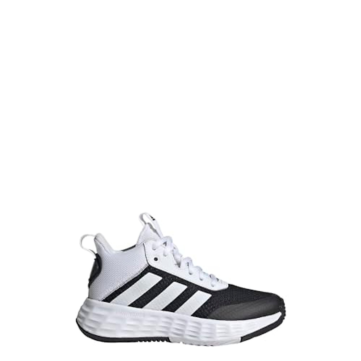 adidas Originals Flex Basketball Shoe, Black/White/Black, 2 US Unisex Little Kid