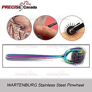 Precise Canada: Wartenberg Neurological Pin Wheel Pinwheel 7 Head Diagnostic Multi Color Rainbow