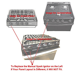 Piezo Ignitor Kit for Atwood,Wedgewood,Dometic,Suburban,Magic Chef 3-Burner RV Stoves (Ignitor with Knob)
