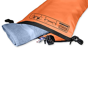 EcoGear FX Heavy Duty Waterproof Dry Bag Voyager Series - Durable Roll Top Compression Bag - Kayaking, Rafting, Boating, Hiking, Fishing, Camping and Outdoors - Phone Case Included - 10L