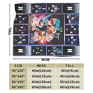 Kpop Blankets Soft Warm Blanket Ultra Cozy Plush Lightweight Galaxy-Background Throw Blankets Fans Gifts Merchandise Flannel Fuzzy for Sofa Bed Couch (Kpop 3D Print Blanket, 50" X 40")