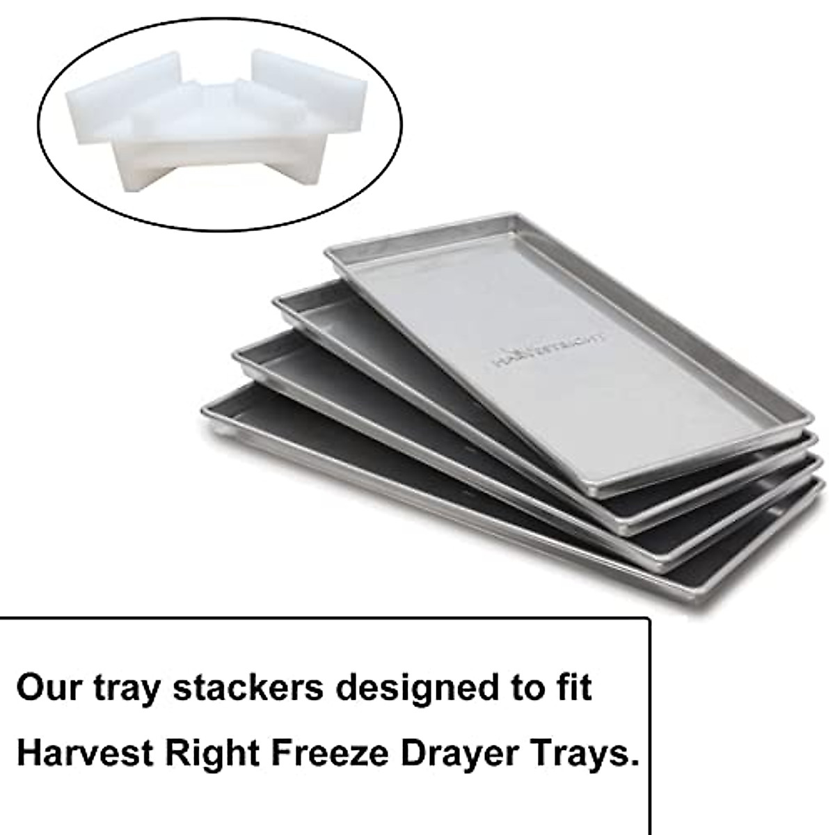 PIAOLGYI 16 Pcs Tray Stackers for Harvest Right Freeze Dryer Accessories Compatible with Harvest Right Trays,White(ONLY Tray Stackers)