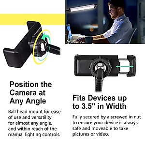 Lash Lamp for Eyelash Extensions, 5800LM Esthetician Light for Lash Extensions with Tripod Stand and Phone Holder, Lash Light for Makeup, Tattoo, Photography, Selfie, Video Recording, Filming