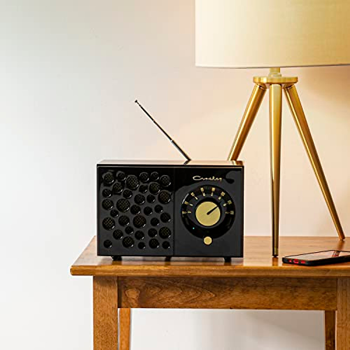 Crosley CR3042A-BK Maverick Portable AM/FM Radio with Bluetooth Receiver, Black