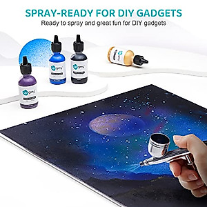 UPGREY Airbrush Paint, 18 Color Airbrush Paint Set, Opaque & Neon Colors, Water Based Acrylic Airbrush Paint Kit for Artists, Painting on Canvas, Wood (18 Colors (30 ml/1 oz))