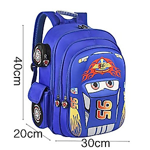 Xicks Kids School Backpack 3D Elementary Student Schoolbag Waterproof Lightweight Kids Bookbags for Boy