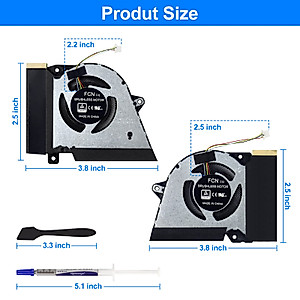 2Pack New Replacement Laptop CPU+GPU Cooling Fan for ASUS Rog Zephyrus G14 GA401 GA401I GA401IV GA401IU GA401IH GA401II DFSCK22105182H FMBB DFSCK22115181H FMBC 12V 1A Fan w/ 2 Repair Tools