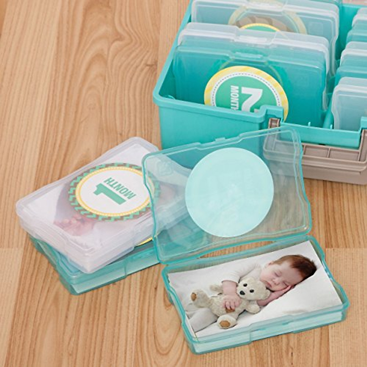IRIS Baby's First Year Photo Keeper, 1 Pack, Baby Blue