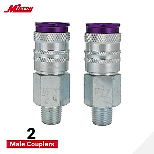 Milton S-314VKIT Kit, 14pc Hi-Flo V style 1/4", Purple