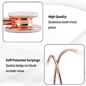 Scienlodic Professional Double Head Stethoscope Home Clinical Use Customized Gold-Plated High-end
