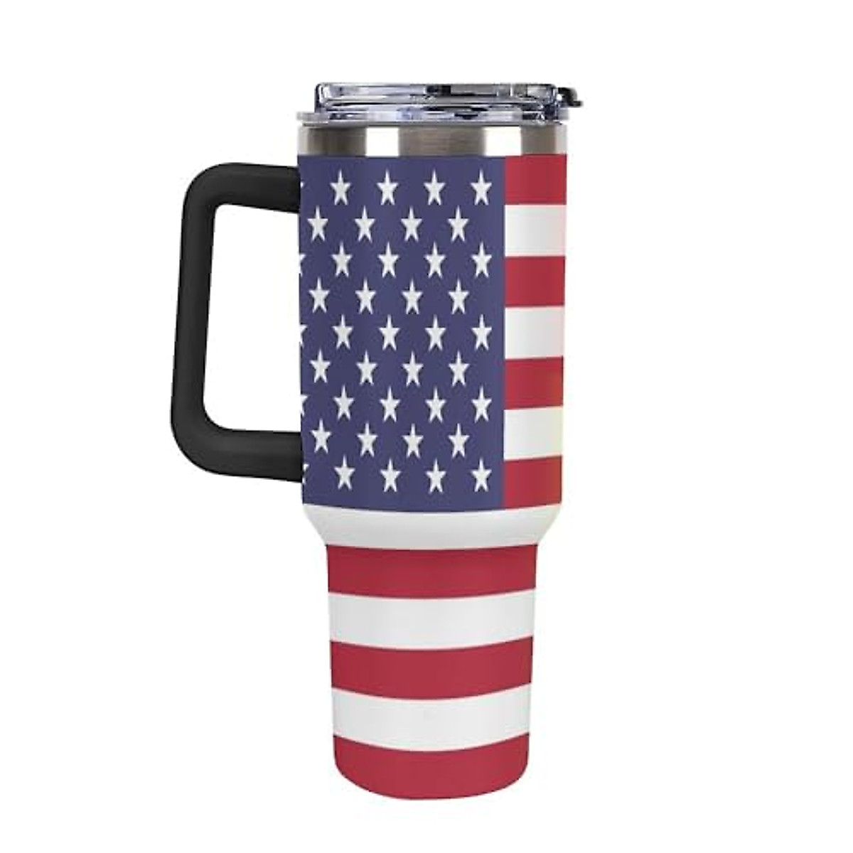 U.S.A Bolivia Flag 40oz Water Bottle Double Wall Insulated Tumbler with Handle Leakproof Travel Mug Black-style