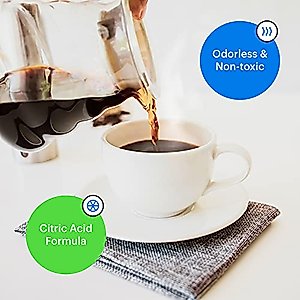 Universal Descaling Solution 2 Pack, (2 x 236ml / 4 Uses Total), Compatible with Breville, L'OR, Sage, Nespresso, Delonghi Single Use Coffee & Espresso Machines, Coffee Machine Descaler