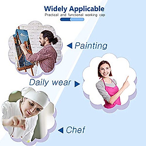 6 Pieces Scrub Caps with Buttons Women Working Cap Adjustable Sweatband Bouffant Hats (Cute Animals)