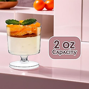 Elegant Clear Round Mousse Plastic Cups (Pack Of 10) - 2 oz. | Perfect For Celebrations, Gatherings, Parties & Home Dinners