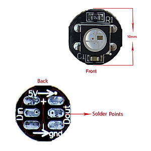 ALITOVE 100pcs WS2812B Addressable 5050 Smart RGB LED Pixel Light on Black Heat Sink PCB Board 5V DC Compatible with Raspberry Pi for DIY Lighting Project