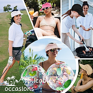 Durio Sun Hats for Women UV Protection Wide Brim Sun Hat Womens Sun Shade Hats for Women Ponytail Womens Sun Hat Beach Cap Womens Sun Visor Hat Black One Size