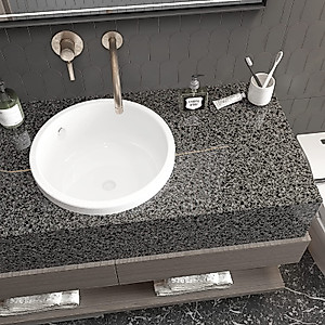 VEELIKE 15.7''x 118'' Granite Contact Paper for Kitchen Countertops Waterproof Marble Contact Paper Peel and Stick for Bathroom Counter Top Self Adhesive Vinyl