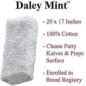 Flex Seal Flex Paste White, 1lb - Leak Repair Kit with Putty Knife Set + Daley Mint Cleaning Towel | Quickly Fills Cracks, Holes, Gaps