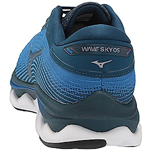 Mizuno mens Wave Sky 5 Running Shoe, Imperial Blue-sea, 11.5 US
