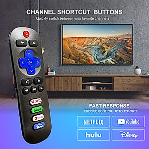 [2 Pack] Replaced Remote Control Only Compatible with TCL/Hisense/Onn/Sharp (Not for Roku Stick and Box)