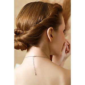 B. BRILLIANT Purple Necklace for Women Solitaire Bezel Genuine Amethyst Gemstone Sterling Silver Chokers Bridesmaids Fashion Stacking Trendy Birthday