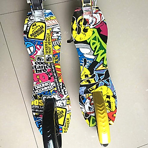 ygqtbc Scooters for Kids 8 Years and up - Featuring Quick-Release Folding System - Dual Suspension System + Scooter Shoulder Strap Big Wheels Great Scooters for Adults and Teens (Color : Yellow)