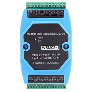 Temperature Data Loggers, Moubus Temperature Data Acquisition Module Compatible with 4-Channel PT100 and 4 Ktype Thermocouple for Industry