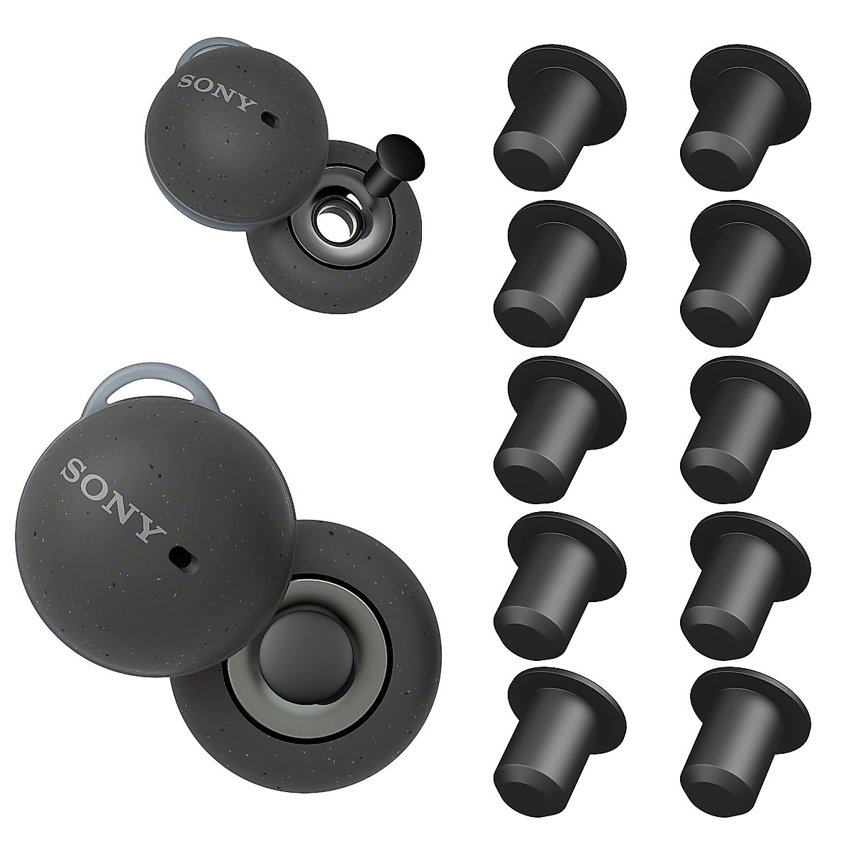 (5 Pair) Seltureone Compatible for Sony LinkBuds WF-L900 Ear Tips, Reducing Noise Enhance Sound Quality Accessories, Black