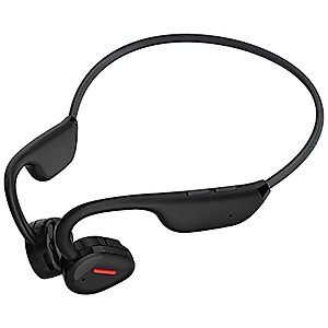 Open Ear Bone Conduction Headphones, Ougngrn Wireless Air Conduction Sport Earphones, Over-Ear Bluetooth 5.3 Lightweight Sweatproof Sports Headset for Running, Bicycling, Hiking,Work Out,Office(Black)