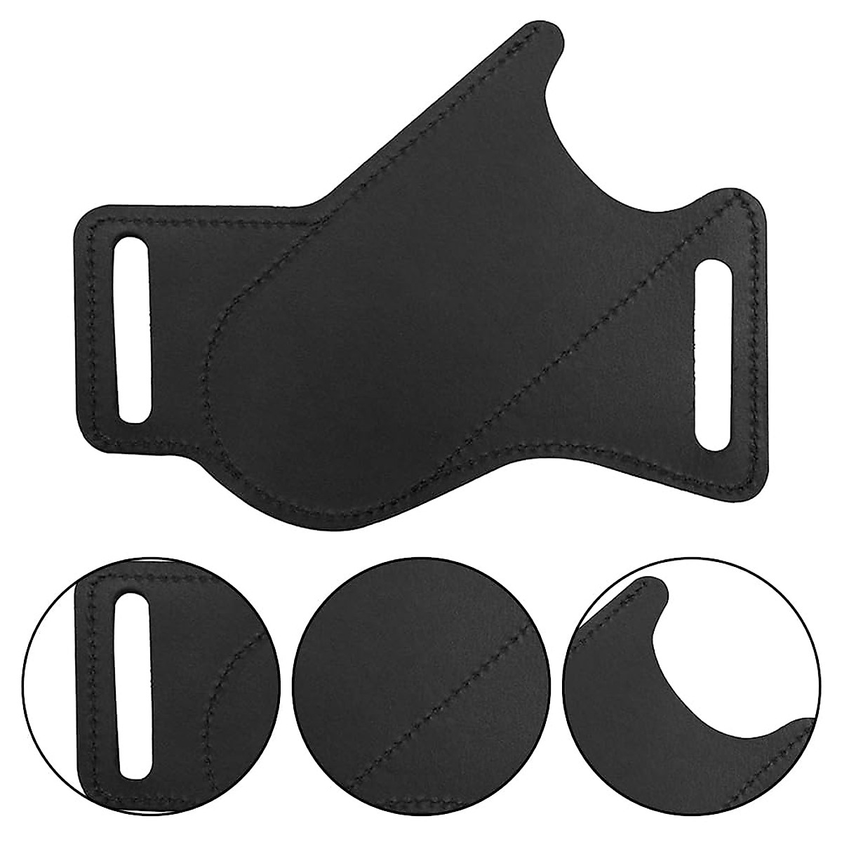 DONGKER Knife Sheath,Leather Folding Knife Holder with 2 Pocket Belts for Knife Storage Carrying Outdoor Hunting Halloween