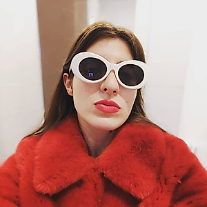 SUNOVELTIES 6 Pack Retro Kurt Cobain Clout Goggles Sunglasses Neon Colors Round Lenses Polarized Eyewear Hype Beast Style Party Costume Glasses for Teenagers Women Men