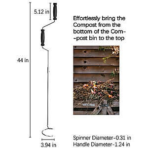 Compost Aerator/Compost Accelerator/Compost Turning Tool/Compost Turner and Mixing Tool/Compost Aerator Tool/Compost Aeration Tool for Outdoor Compost Bin