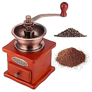 Manual Coffee Grinder, Hand Crank Coffee Grinders Vintage Style Hand Coffee Grinder Roller Classic Coffee Mill Hand Crank Coffee Grinders for Drip Coffee French Press