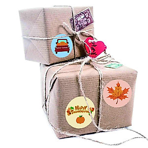 Thanksgiving Party Stickers,Happy Thanksgiving Gift Tags,Happy Fall Y'all Stickers,Thank You Stickers,1.5 Inch 504Pcs