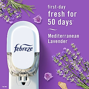 Febreze Odor-Fighting Fade Defy PLUG Air Freshener Refill, Mediterranean Lavender, (3) .87 fl. oz. Oil Refills