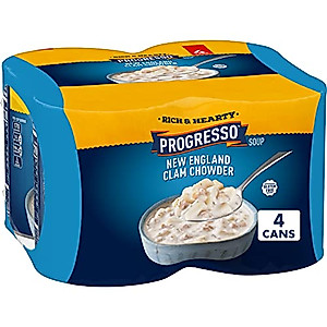 Progresso Rich & Hearty, New England Clam Chowder Soup, 18.5 oz., 4 Pack