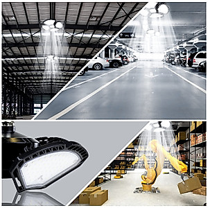 PINEGREEN LIGHTING LED Garage Light, Features Down Light Design 15000LM Ultra Bright Energy Efficient 100W (900W Equivalent) Premium Metal Housing Deformable 4 Adjustable Panels 15000 Lumen E26 Base