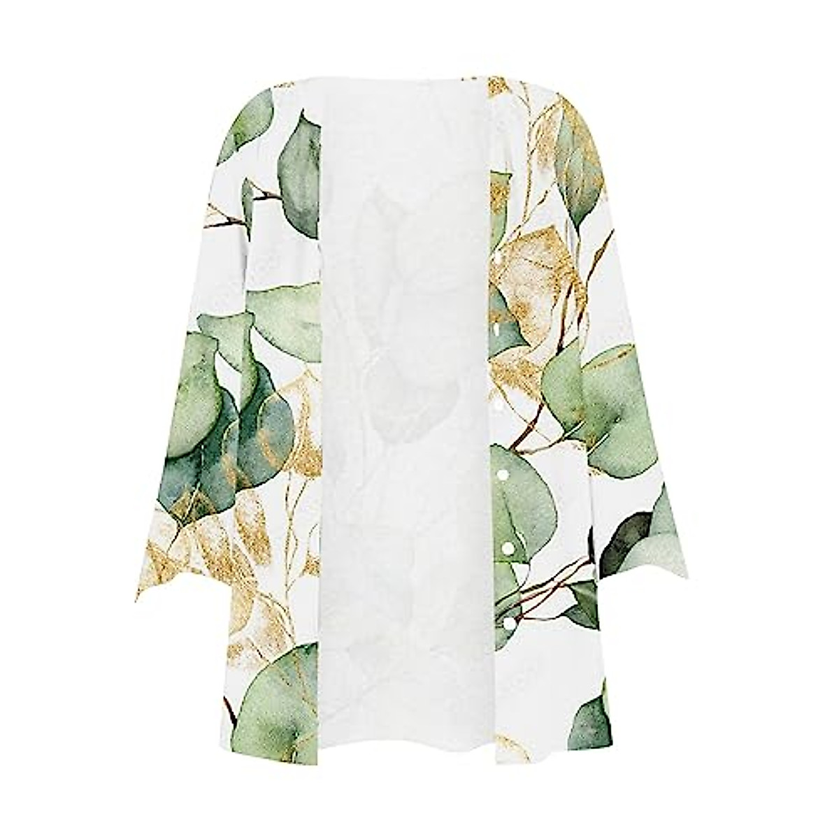 KSODFNXH Cardigan for Women Dressy 3/4 Sleeve Butterfly Printed Button Up Coat Tops Casual Comfy Loose Cardigan Tops