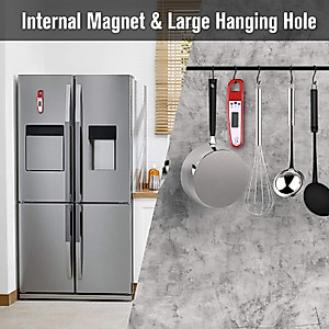 SPIKELAB Meat Thermometer, Digital Instant Read Food Thermometer with Splash Proof Body and Backlight Display for Kitchen Cooking, Grilling, and Barbecue